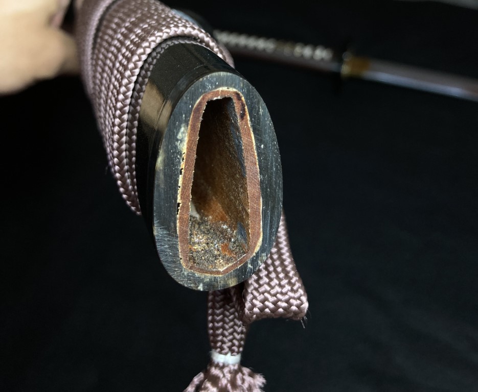 Samurai Sword Restoration Parts 30'' Yellow Horn Kurigata Koiguchi ...